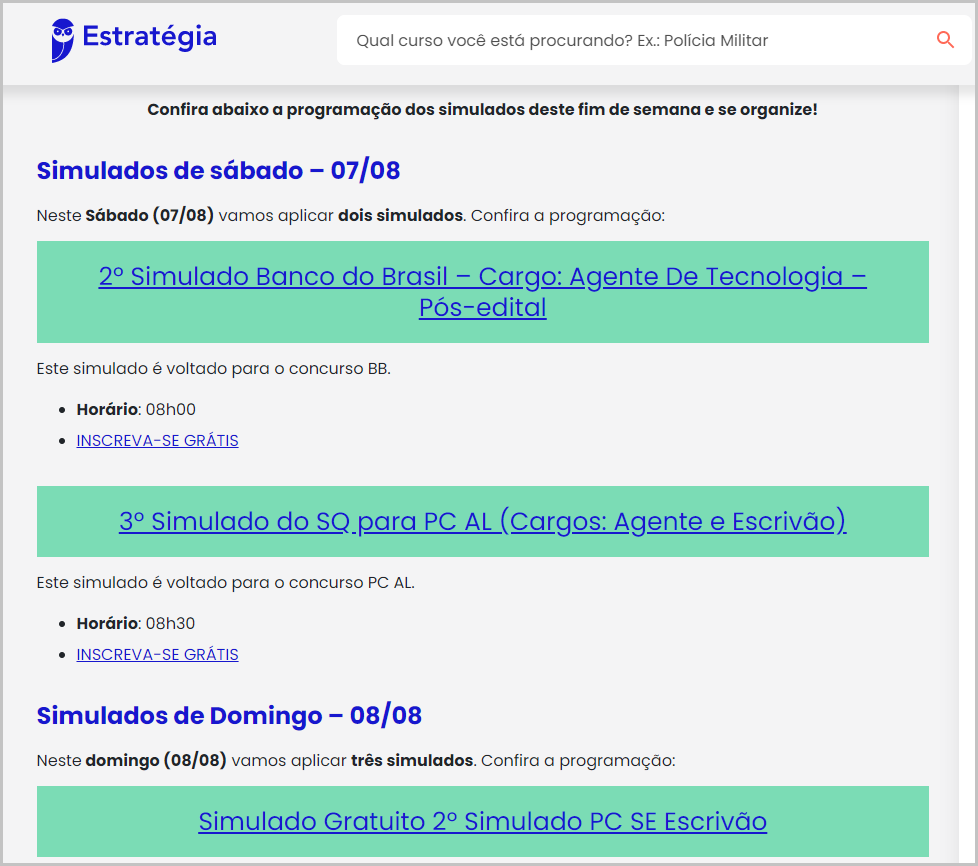 O que são e como funcionam os "Simulados"? – Estratégia